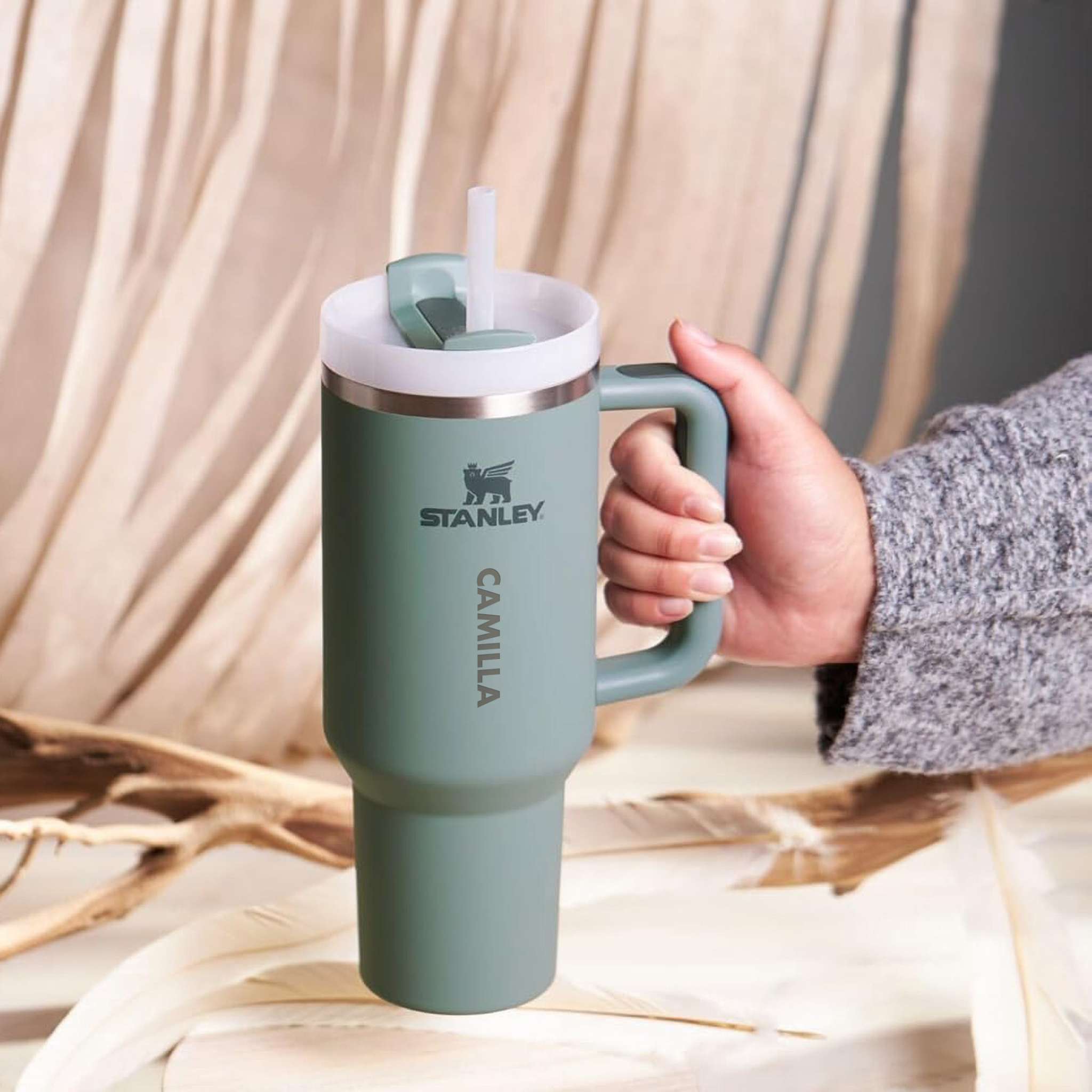 Stanley Kopp 1,18 liter, grønn med gravert navn