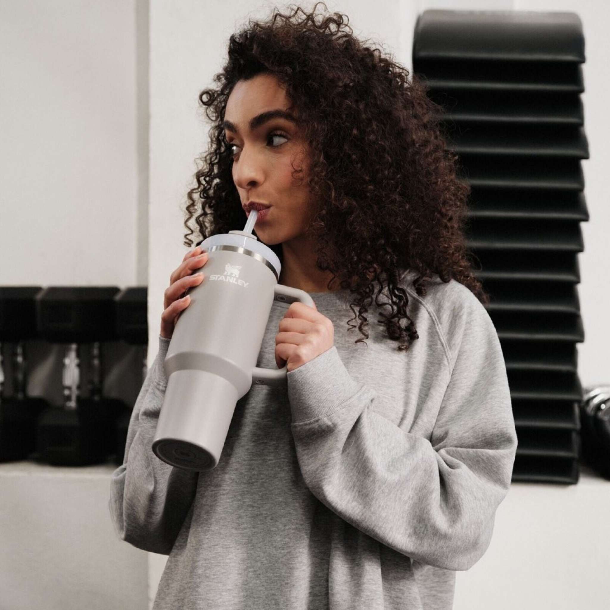 Stanley Kopp 1,18 liter, askegrå med gravert navn